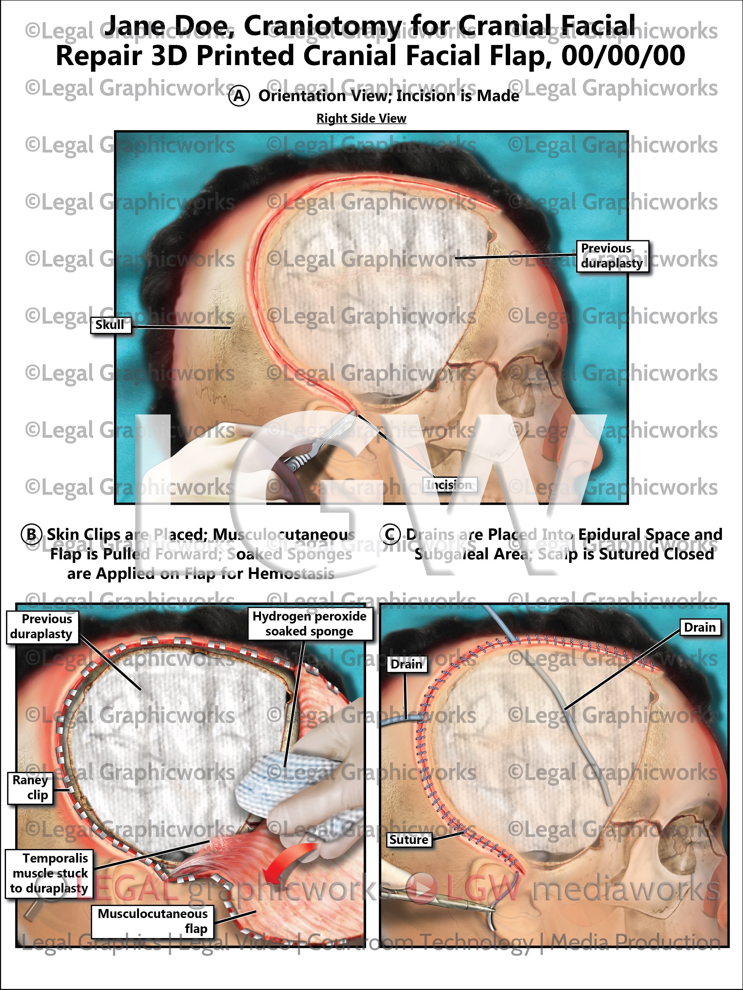 Craniotomy for Cranial Facial Repair 3D Printed Cranial Facial Flap – LGWgo